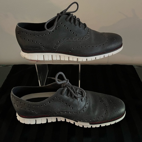 Cole Haan | Shoes | Cole Haan Zero Grand Wingtip Mens Charcoal Gray ...